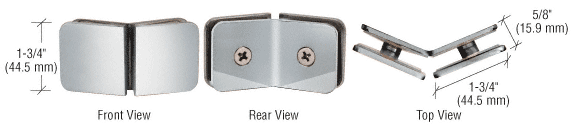 135 Degree traditional style glass panel mounting clips - PAR Shop ...