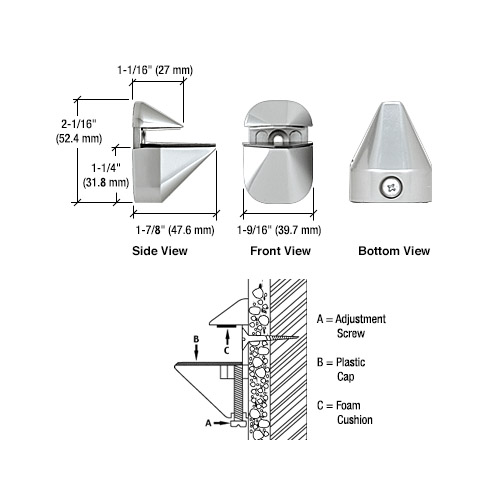Adjustable shelf brackets (cliffhanger) - PAR Shop - Glass Fittings