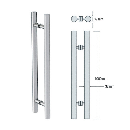PAR 316 Brushed Stainless 1000mm Long Straight Style Ladder Pull - PAR ...