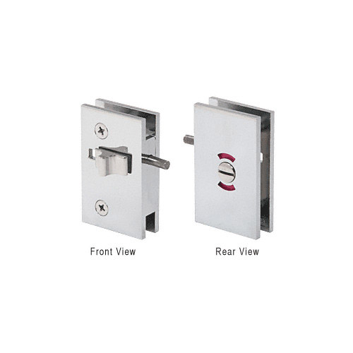 PAR Polished Chrome Glass Swinging Door Lock with Indicator for 5/16 ...