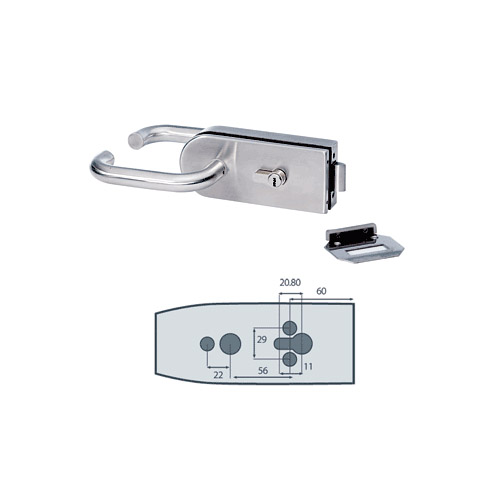 PAR Brushed Stainless Steel Middle Lock Glass-to-Wall - PAR Shop ...