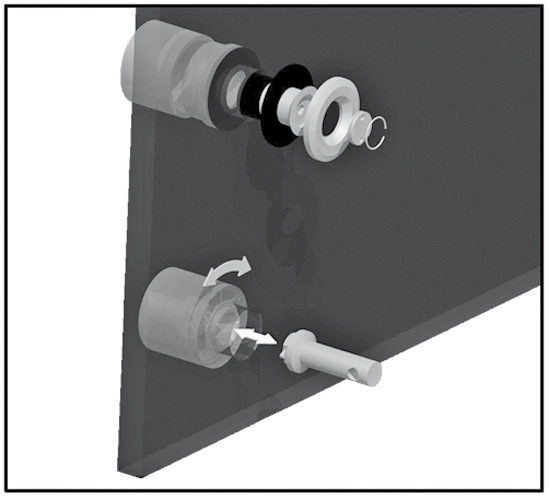 Single Point Fixings ø40 mm adjustable - PAR Shop - Glass Fittings