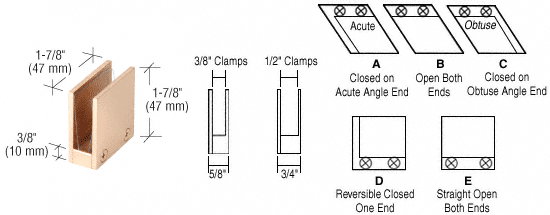90 Degree Straight Open Center Clamps Type 'E' Stair and Walkway ...